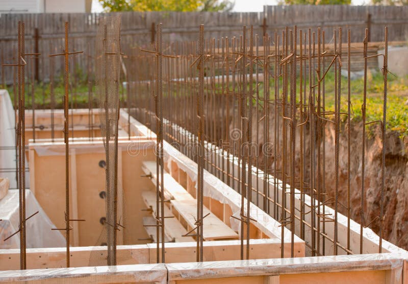 Formwork for the Concrete Foundation, Building Site Stock Image - Image ...