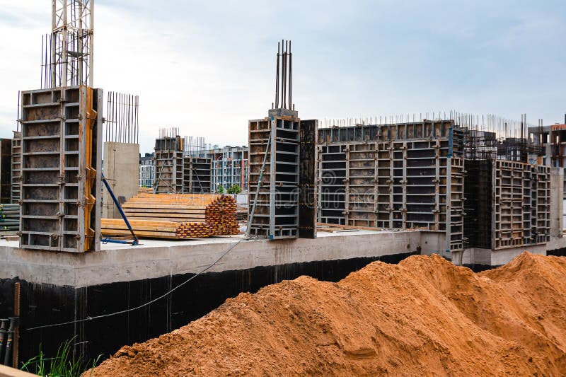 Formwork Foundation Building, Outdoors Stock Image - Image of home ...