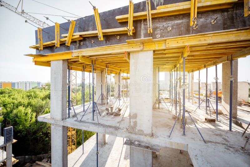 Formwork for Concrete on the Structure Stock Photo - Image of ...