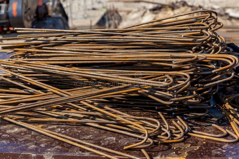 Formwork of Concrete Structure Columns Stock Photo - Image of cast ...