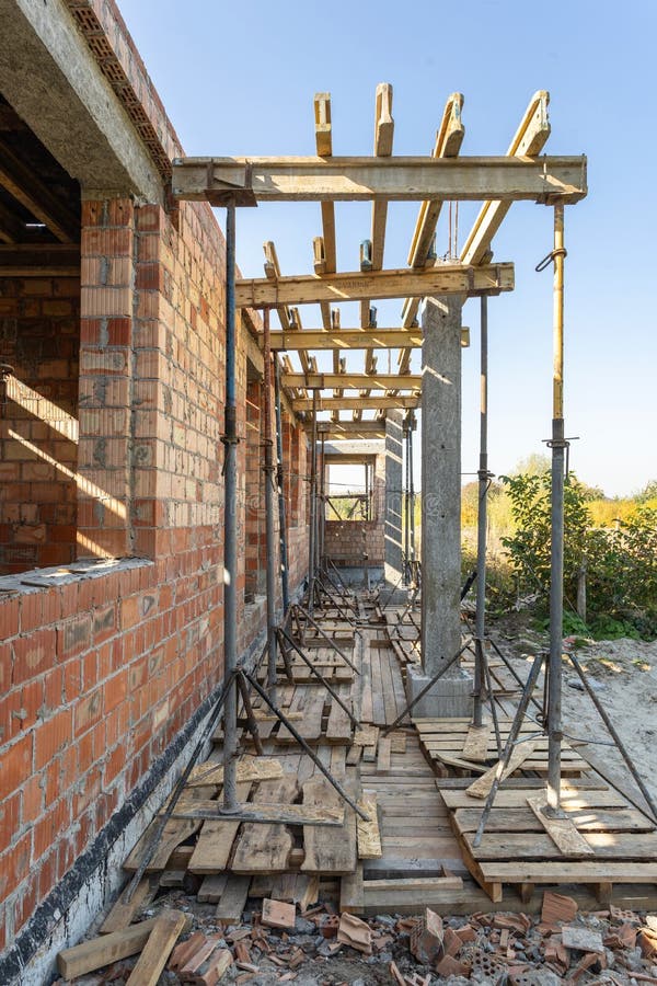 Photo of Ceiling Formwork Construction on Support Piles Stock Image ...