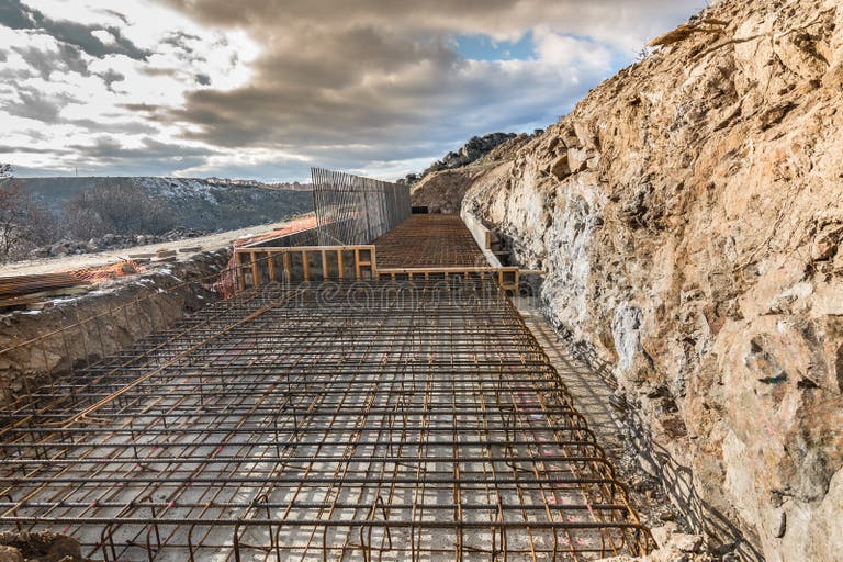 Formwork for the Construction of a Pillar of a Bridge Stock Image ...