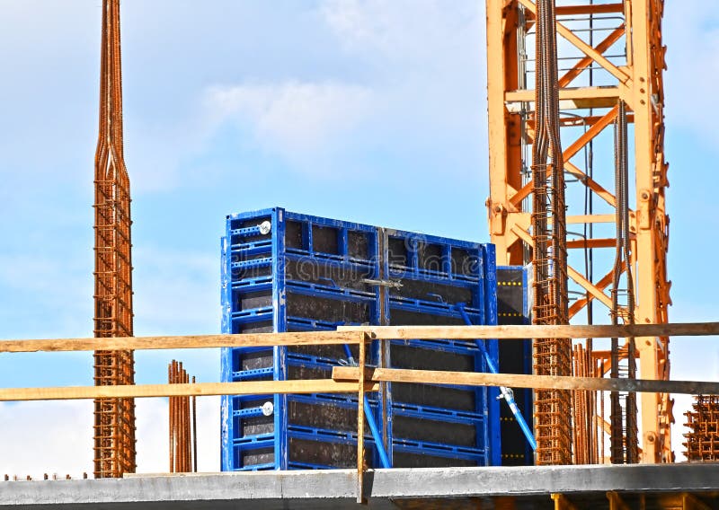 Formwork on Construction Site Stock Photo - Image of mortgage ...