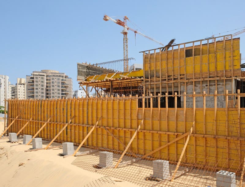 Formwork for the Foundation of the Building Stock Image - Image of ...