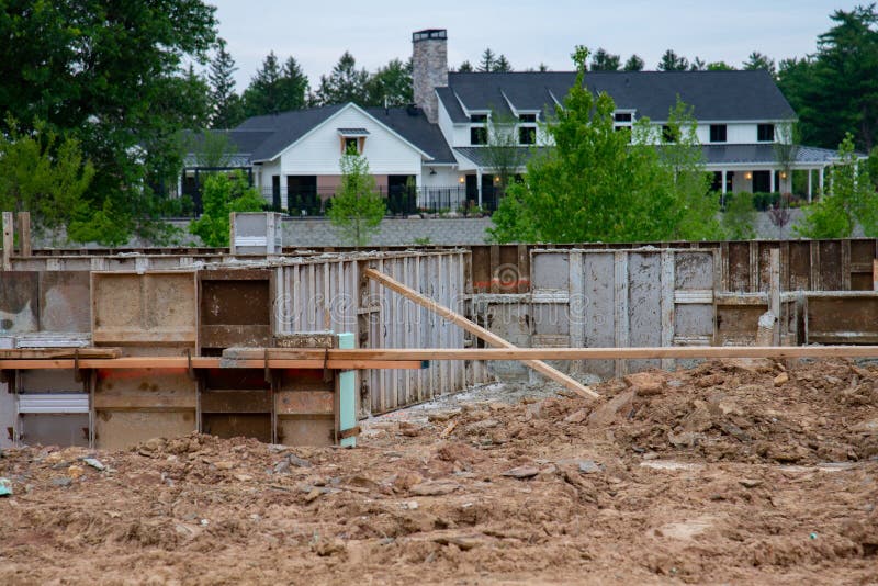 Formwork for the Foundation of a New House Stock Photo - Image of ...