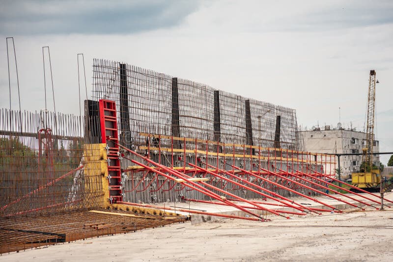 Formwork panels stock image. Image of beam, builder - 252868341