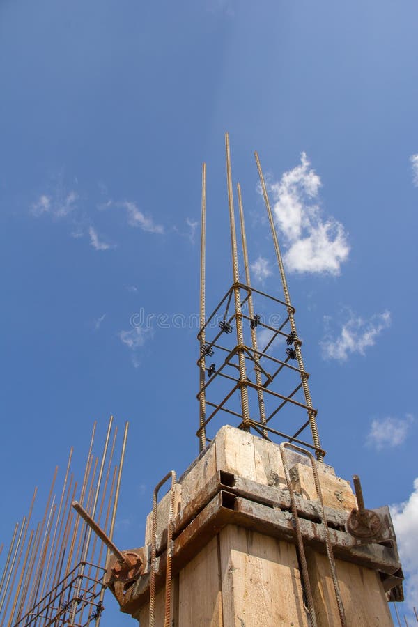 Formwork for Pouring the Concrete Base of the Building. Stock Image ...