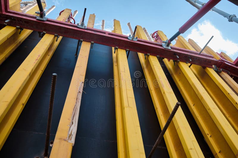 Formwork of Reinforced Concrete Walls Stock Photo - Image of building ...