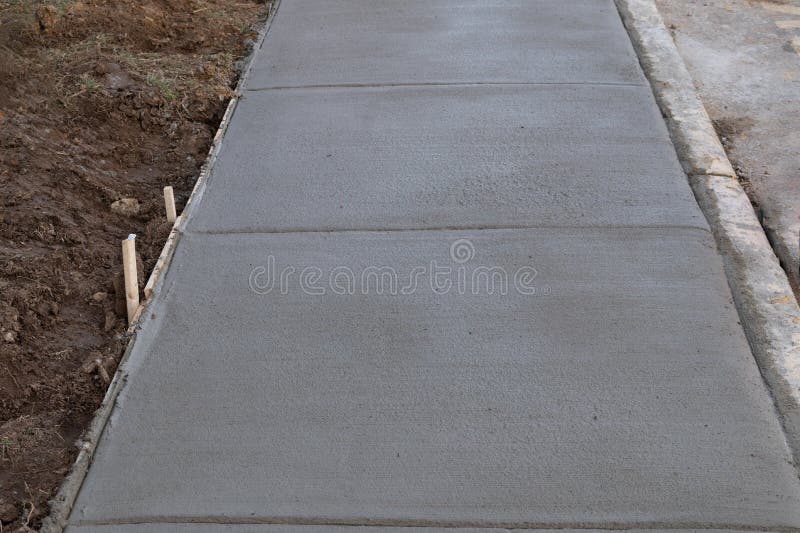 Formwork for Sidewalk Cement Industrial Surface Hard Work Stock Photo ...