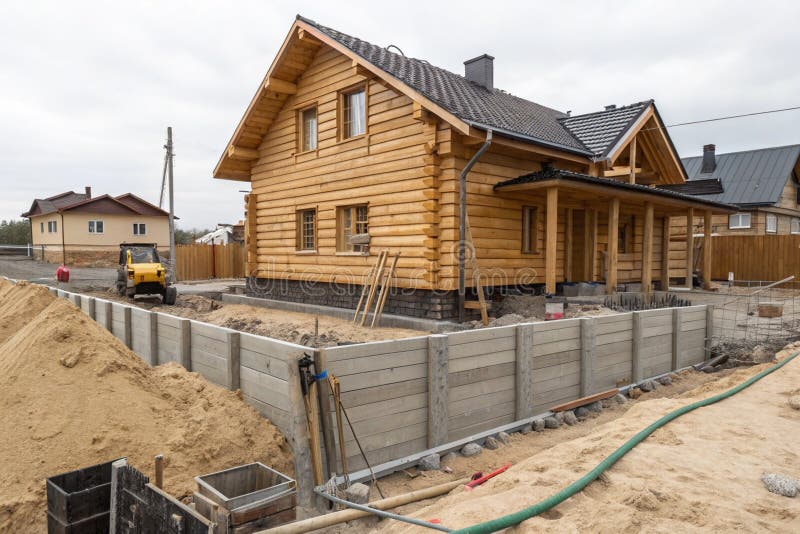 Formwork and Steel Reinforcement at Construction Site Stock ...