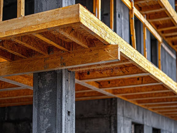 Formwork Supports the Second Floor of a Monolithic Building ...