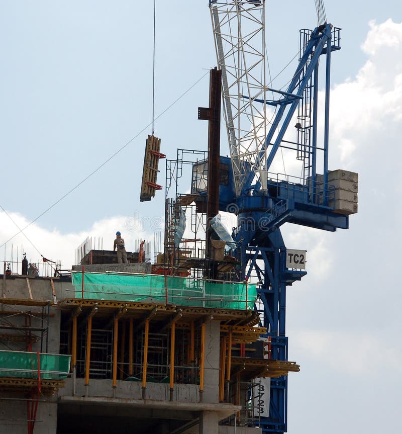 Construction Workers Fabricating Timber Column Formwork at the ...