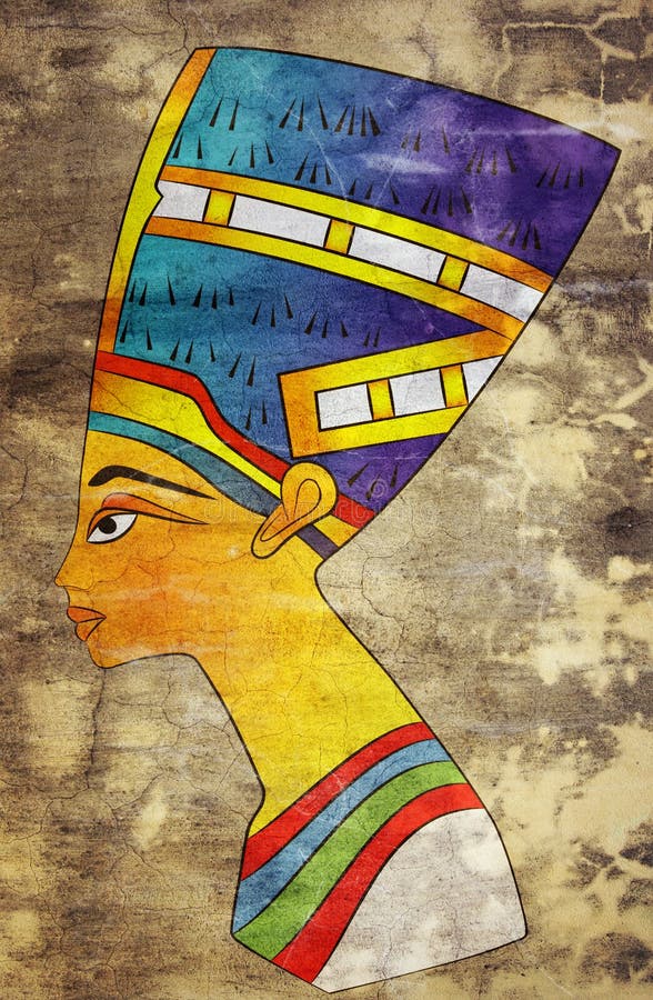Forntida egypt drottning stock illustrationer. Illustration av kvinnlig ...