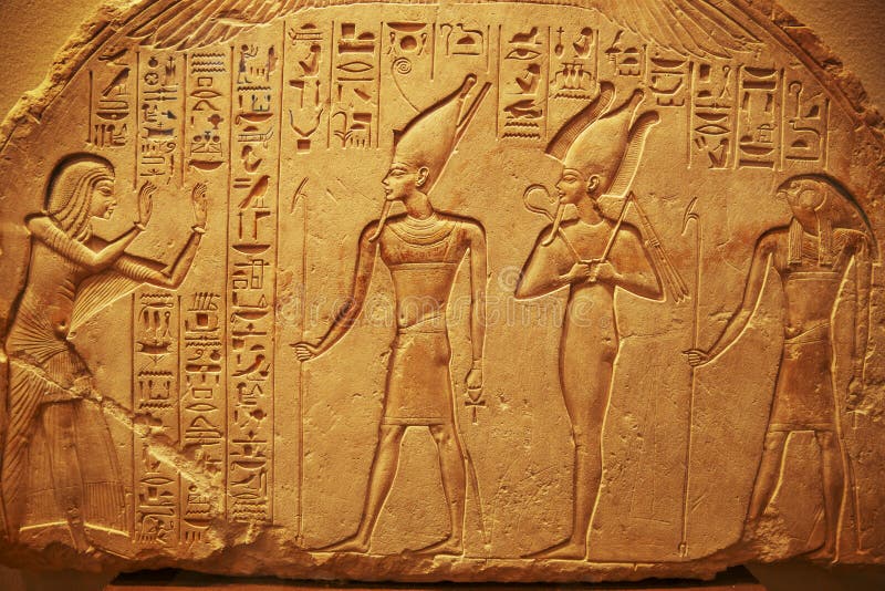 Forntida Egypten Bilder Och Hieroglyfer Fotografering för Bildbyråer ...