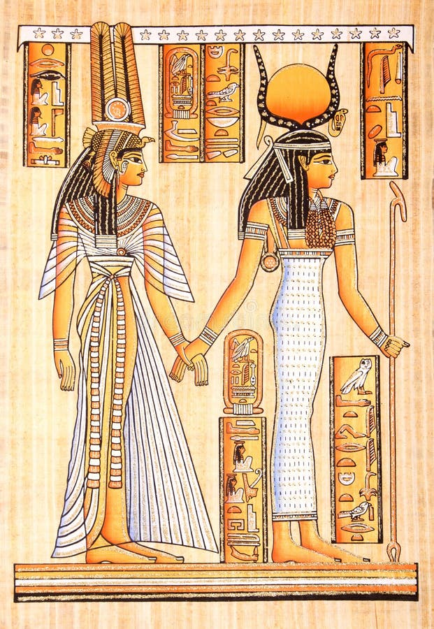 Forntida egyptisk papyrus fotografering för bildbyråer. Bild av förlaga ...