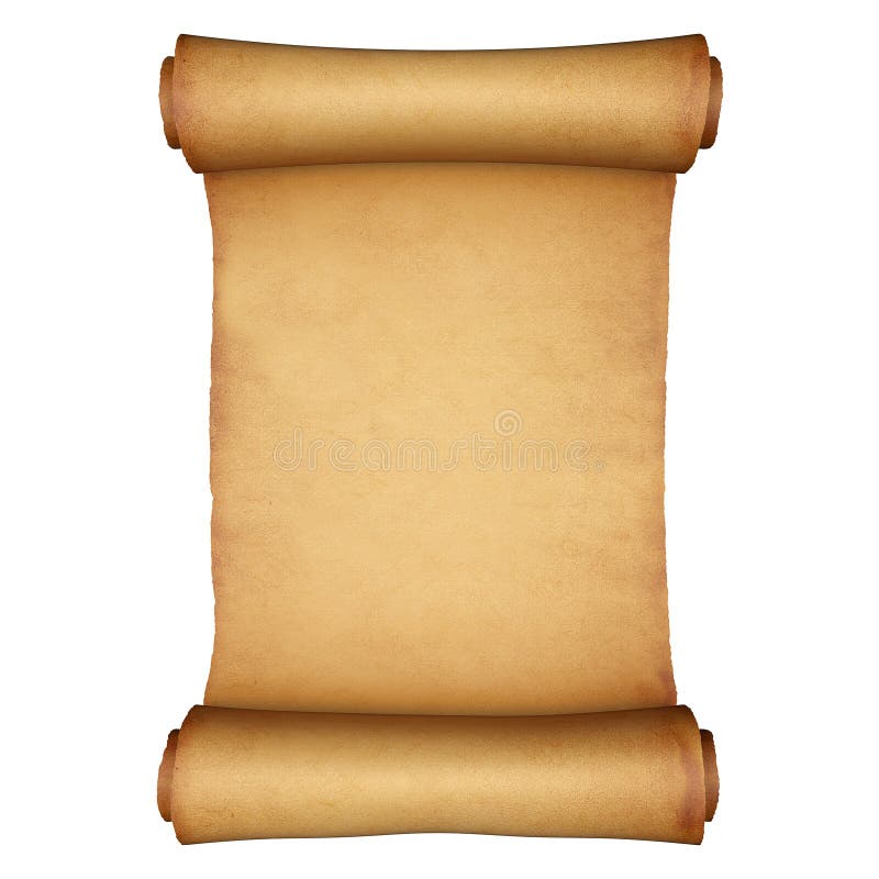 Kanter Spikar Den Gammalt Papper Rundade Scrollen Stock Illustrationer ...