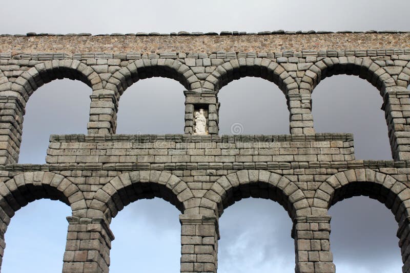 Forntida Romersk Akvedukt I Segovia, Spanien Arkivfoto - Bild av ...