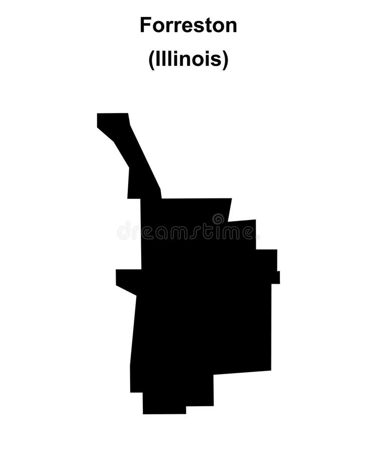 Forreston Outline Map Stock Illustrations – 1 Forreston Outline Map ...