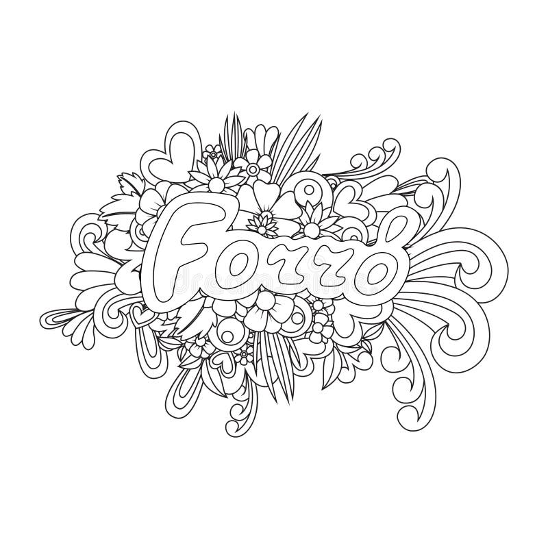 Forro Zen Tangle. stock vector. Illustration of partner - 98914552