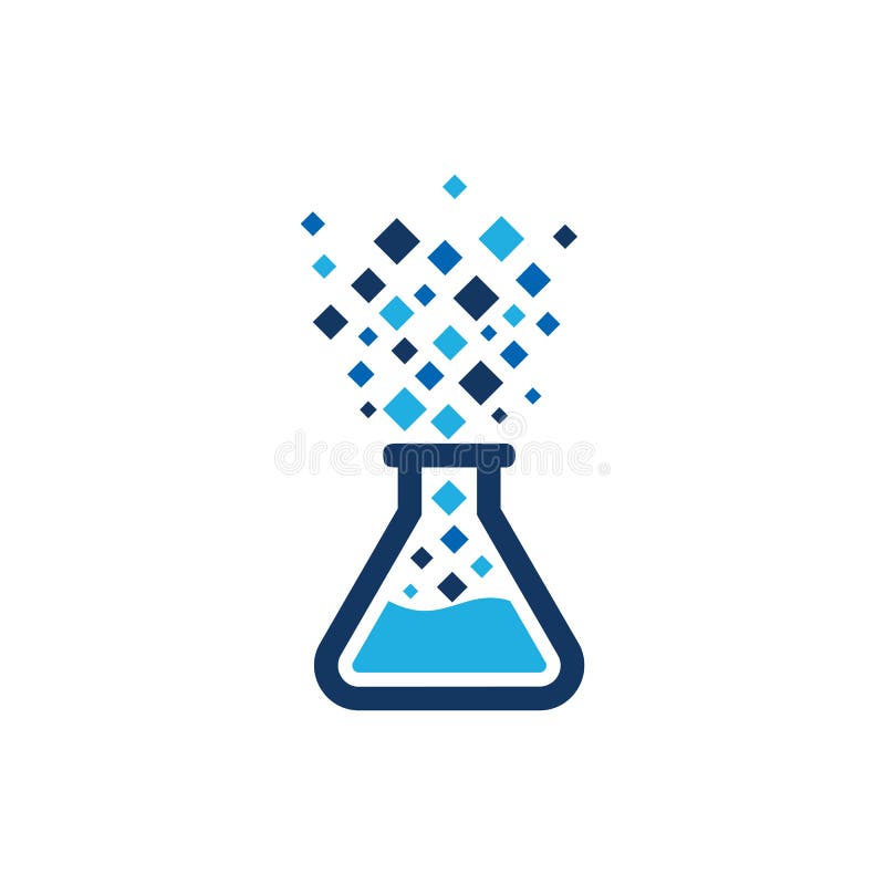 Forschungs-Pixel Logo Icon Design Vektor Abbildung - Illustration von ...
