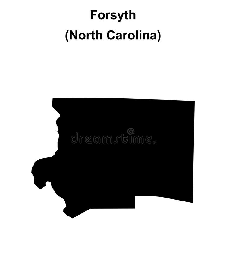 Forsyth outline map stock vector. Illustration of isolated - 357460374
