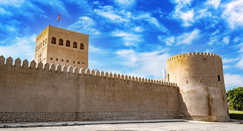 The Fort at Al-Hujrah in Sohar, Oman Stock Image - Image of batinah ...