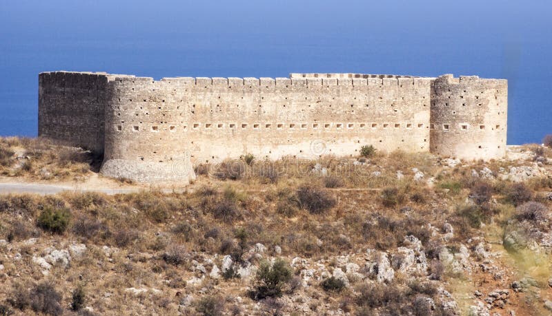 Fort at Aptera, Crete stock photo. Image of attraction - 46151636