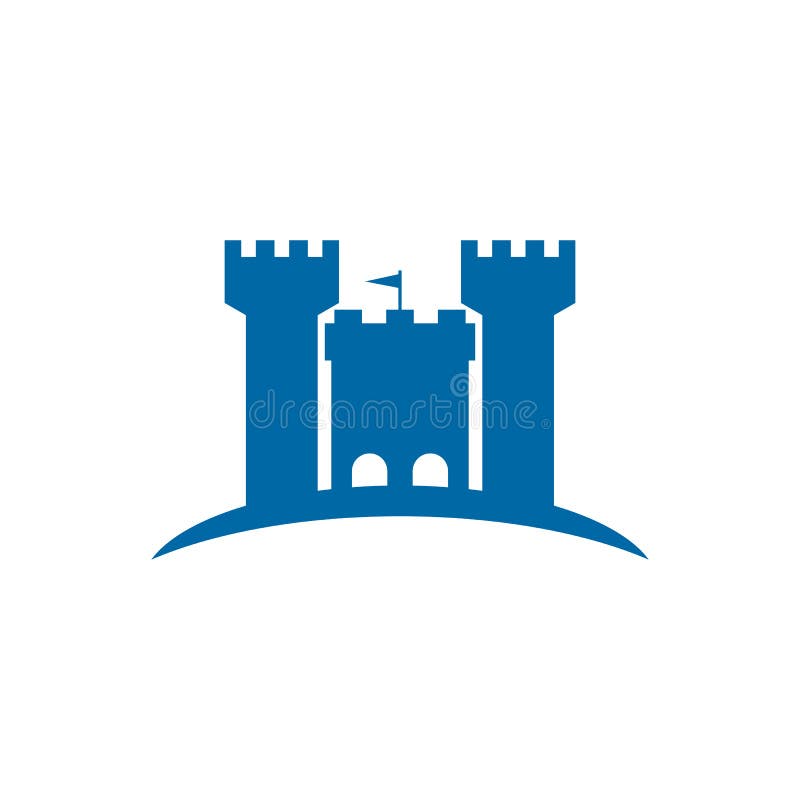 Fort Building Logo Design Template Stock Vector - Illustration of ...