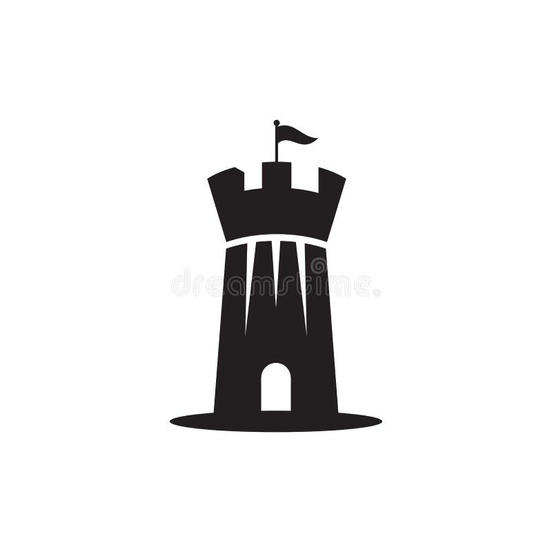 Fort Building Logo Design Template Stock Vector - Illustration of ...