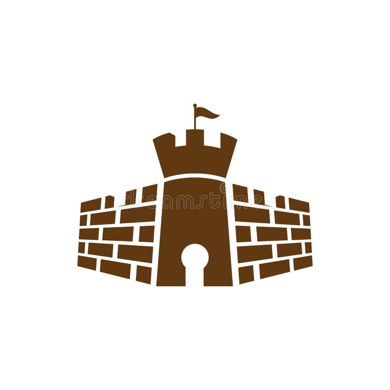 Fort Building Logo Design Template Stock Vector - Illustration of fort ...