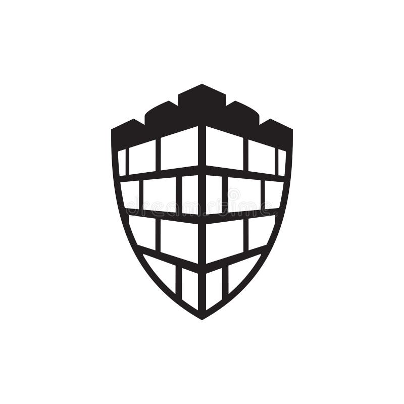 Fort Building Logo Design Template Stock Vector - Illustration of ...