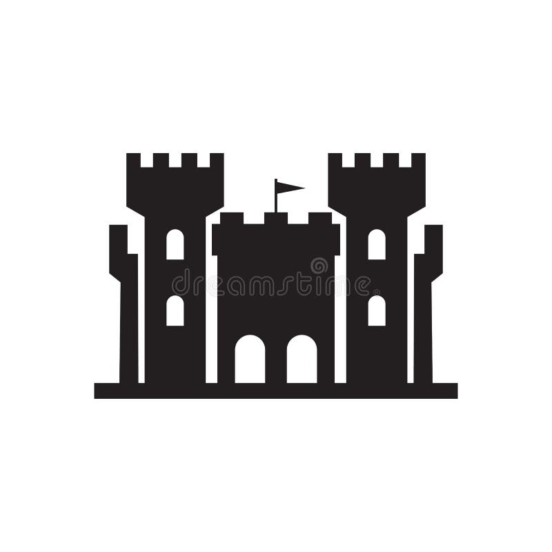 Fort Castle Logo Design Template Stock Vector - Illustration of defend ...