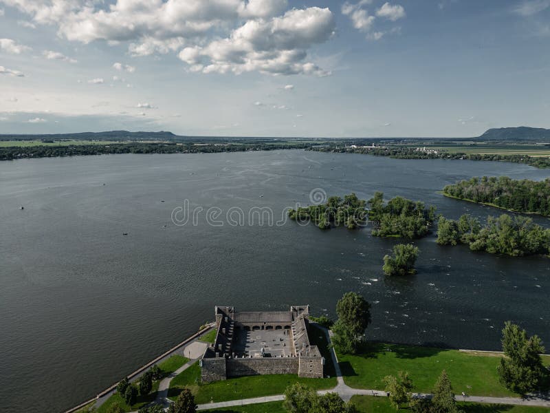 Fort Chambly view from air stock photo. Image of canada - 292766178