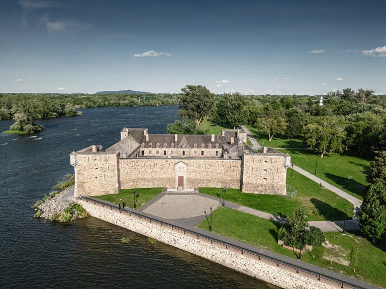 Fort Chambly view from air stock image. Image of fortress - 292766199