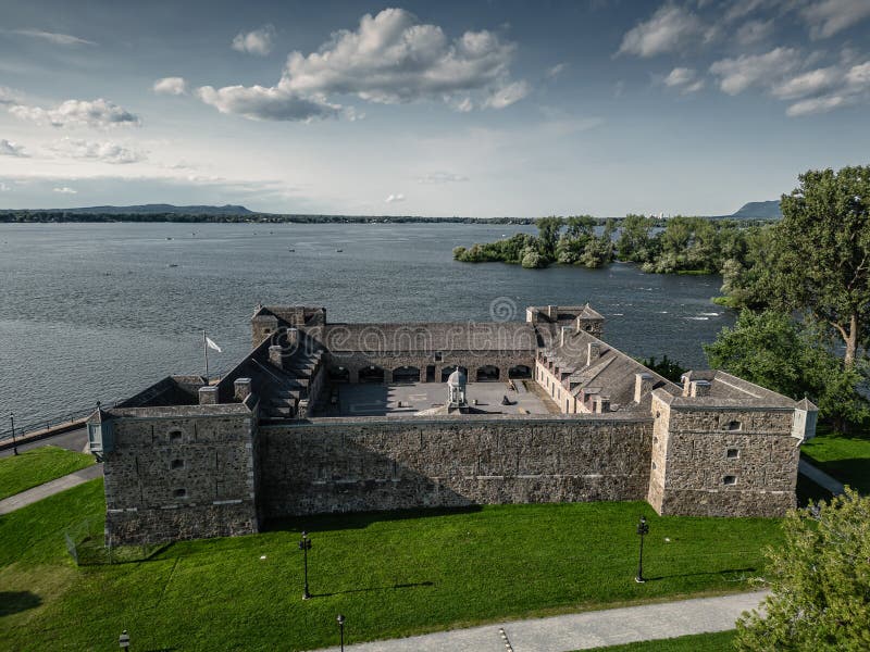 Fort Chambly view from air stock image. Image of fort - 292766207