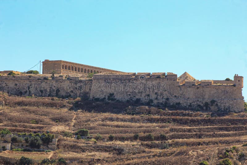 Fort Chambray. on the Mediterranean Island of Gozo. Editorial Image ...