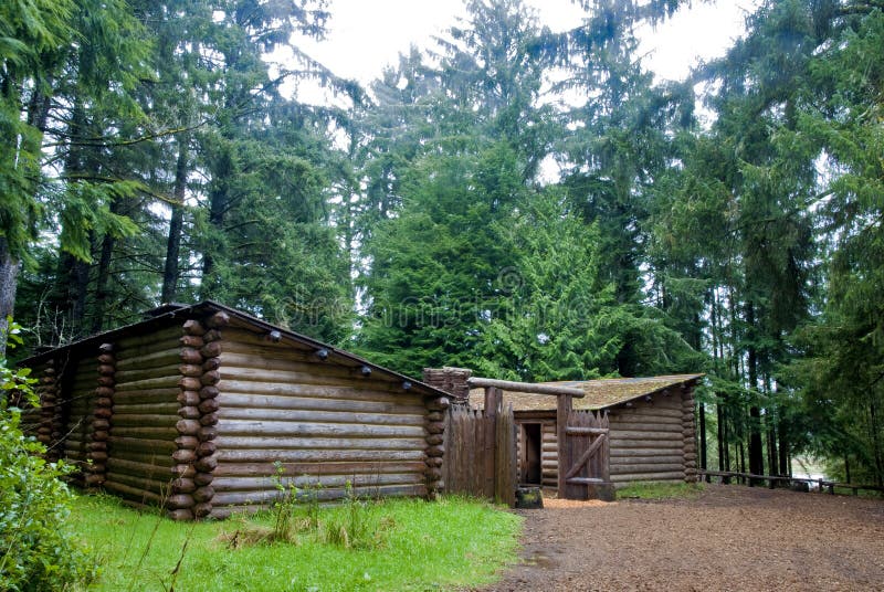Fort Clatsop rainy day stock image. Image of camp, nature - 25001383