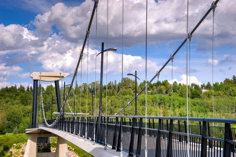 Fort Edmonton Park Foot Bridge Stock Image - Image of cityscape ...