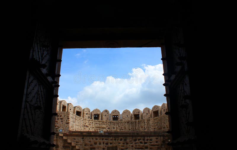 Fort Entrance stock image. Image of tall, angle, architecture - 53336429