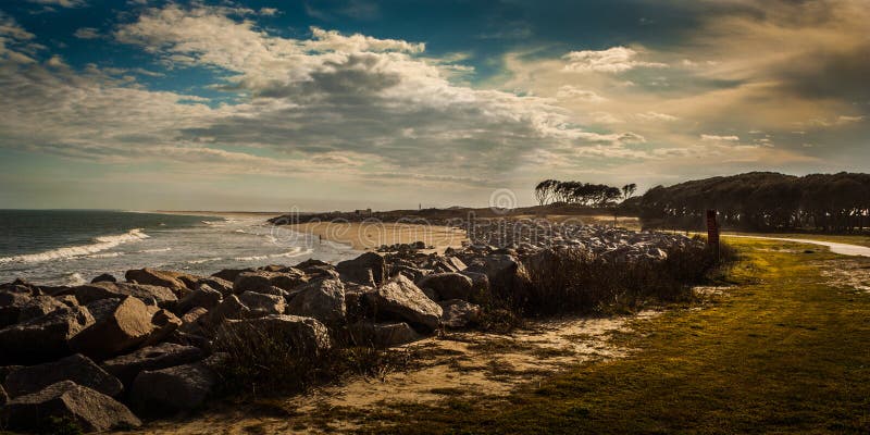 Fort Fisher stock photo. Image of rocks, grass, water - 27499238