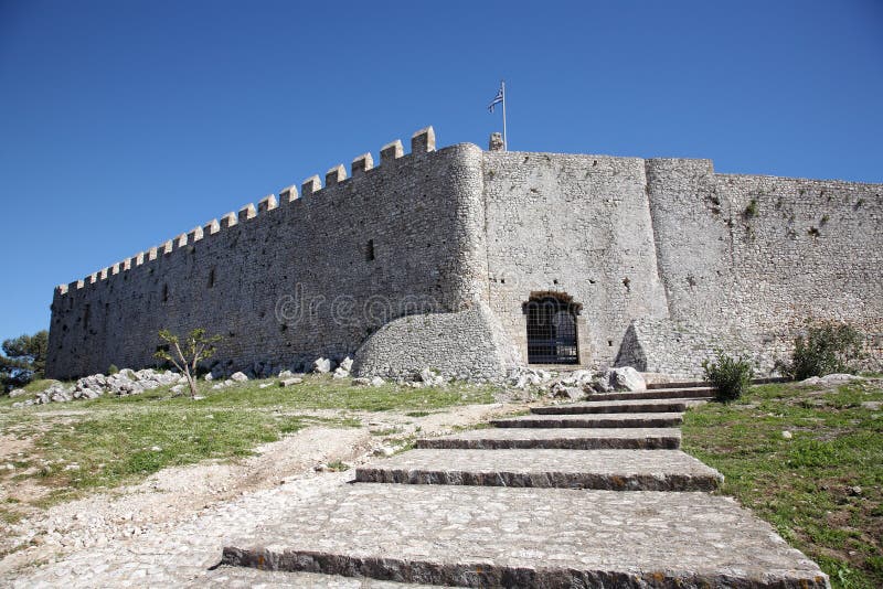 Fort in greece stock image. Image of castle, hill, building - 26148193