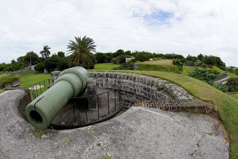 Fort Hamilton in Der Stadt Von Hamilton - Bermuda Stockfoto - Bild von ...