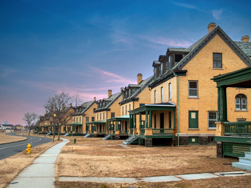 Fort Hancock Sunset stock photo. Image of house, winter - 369075666