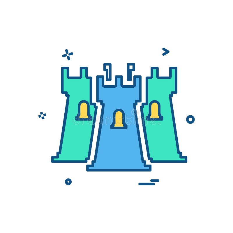 Fort icon design vector stock vector. Illustration of graphic - 132392201