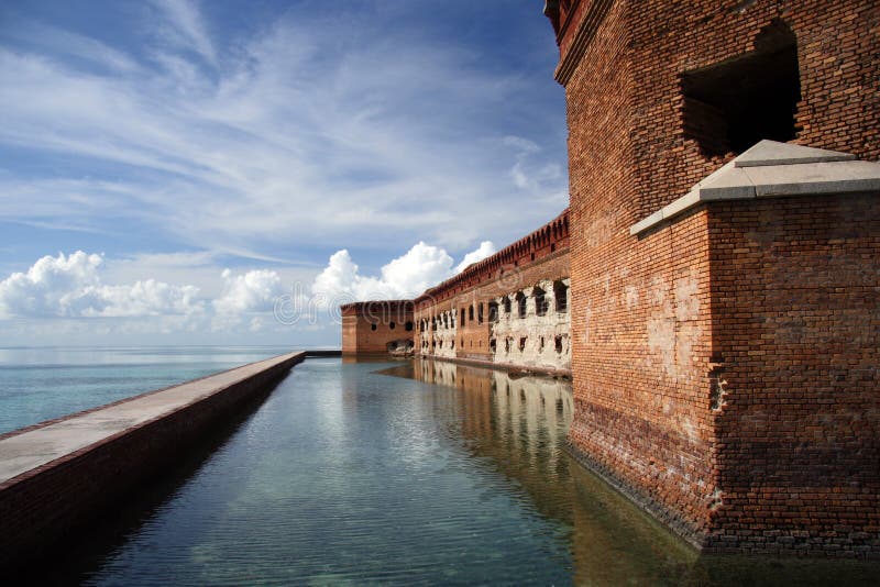Fort Jefferson stock image. Image of tortugas, clouds - 13470741