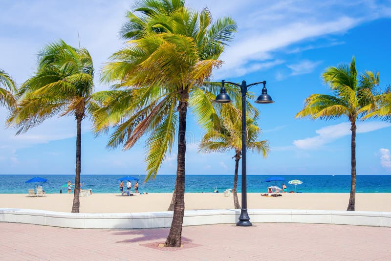 Fort Lauderdale Beach in Florida on a Beautiful Day Stock Image - Image ...