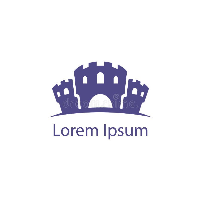 Fort Logo, Forts Vector Set Stock Vector - Illustration of flat, retro ...