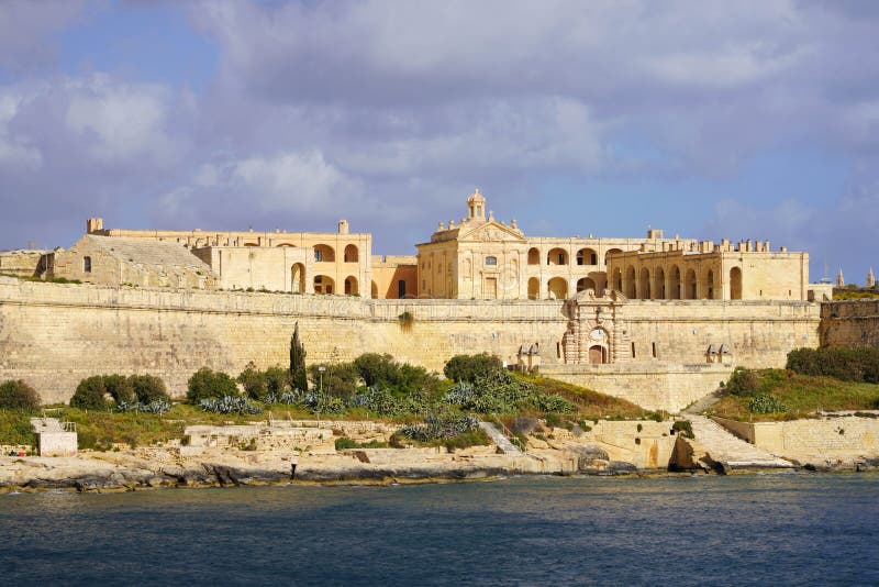 Fort Manoel View from Valletta, Malta Island Stock Photo - Image of ...