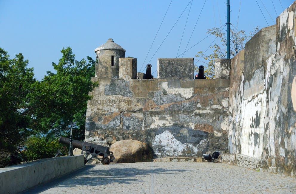 Fort Monte, Macao stock photo. Image of culture, portuguese - 89135198