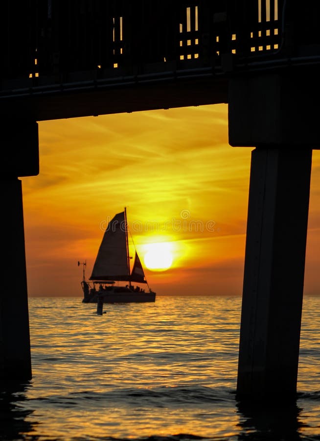 Fort Myers Sunset stock image. Image of bloom, beach - 113109745